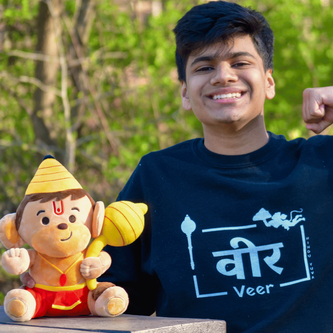 Baby Hanuman Plush personalized Hindu YUVA logo – Hindu YUVA Merch